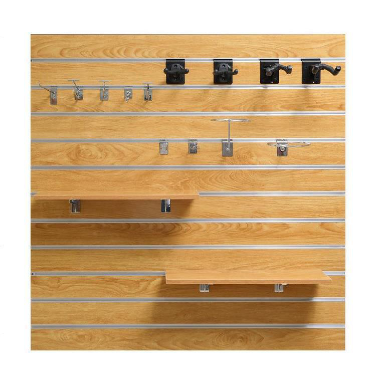 Groove Slatwall Panel Melamine MDF Slotted Board Panel For Supermarket ...